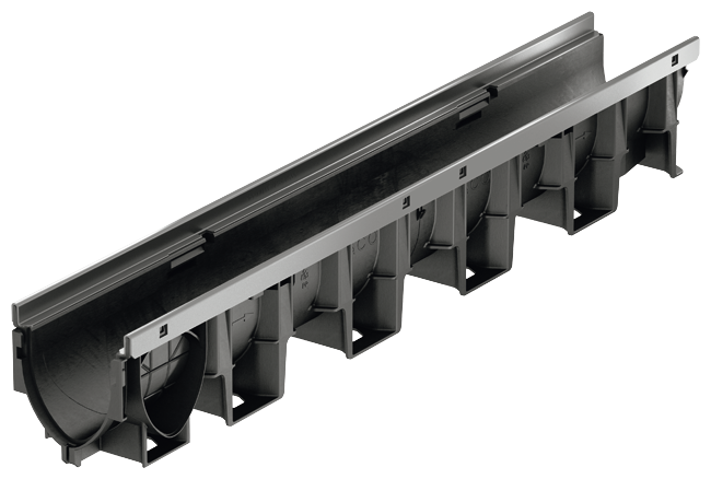 ACO DRAIN® XtraDrain - Rinne ohne Sohlengefälle, 1000 mm, Stahlkante ...