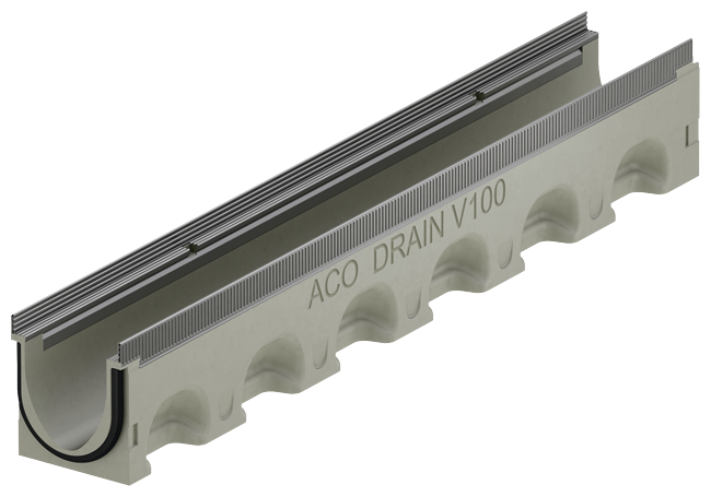 ACO DRAIN® Multiline NX - Rinnenkörper ohne Sohlengefälle, 1000 mm